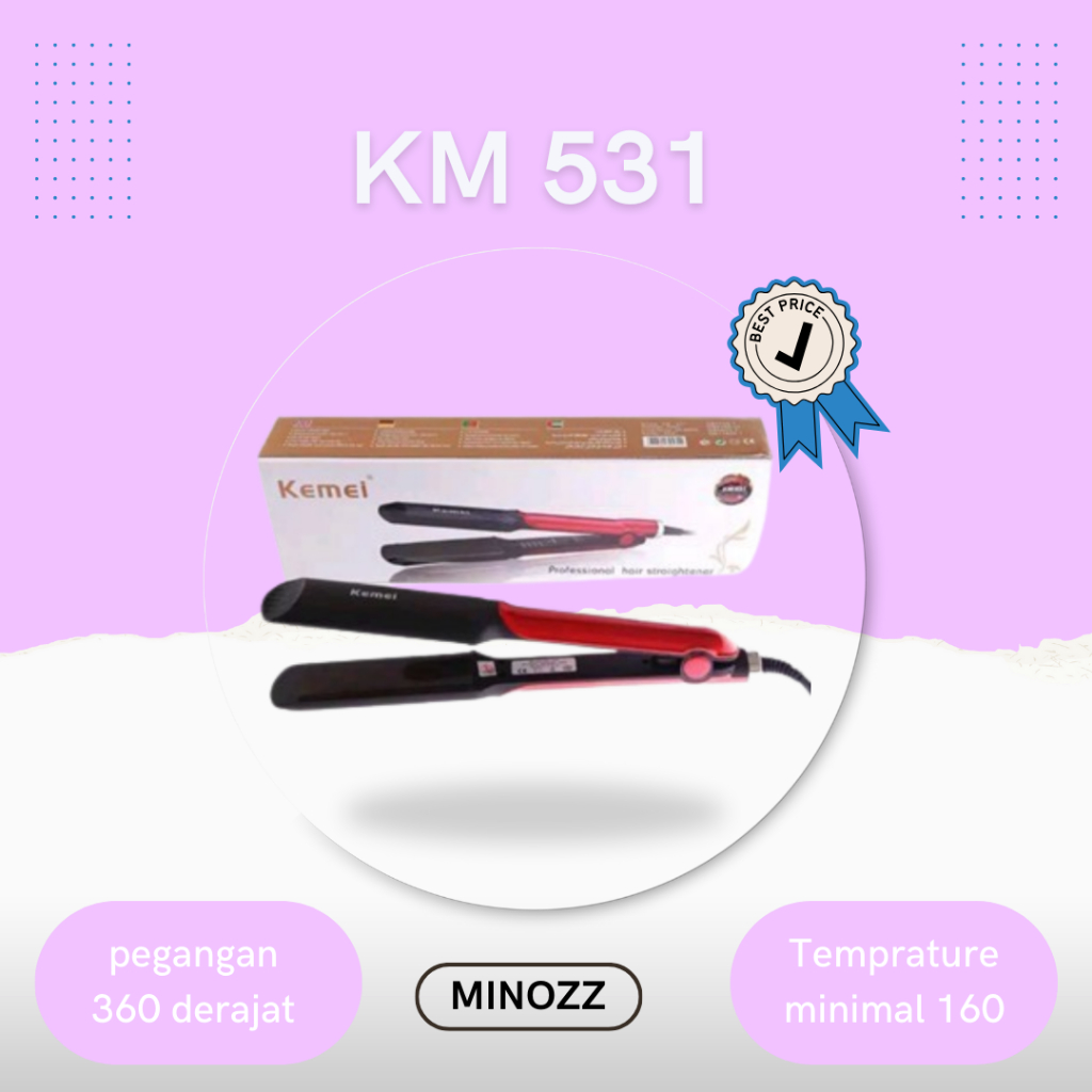 Jual KM 531 Catok Rambut Kemei - Catok Rambut Profesional Salon Catokan ...