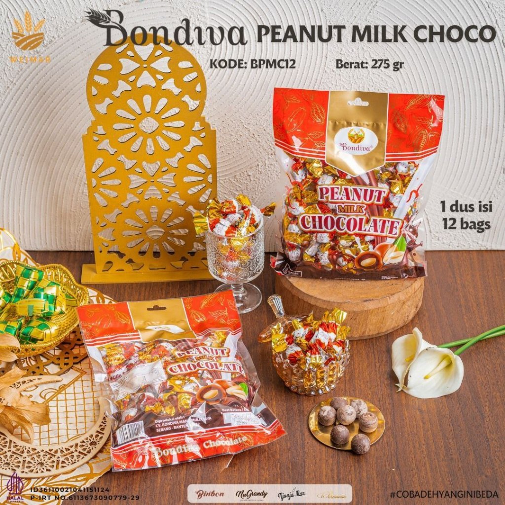 Jual BONDIVA PEANUT MILK CHOCO / PAKET COKLAT HAMPERS | Shopee Indonesia