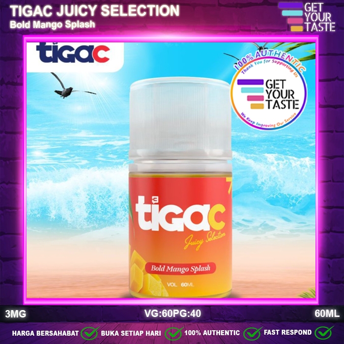Jual Liquid Tigac Juicy Selection Bold Mango Splash Original 60ML by ...