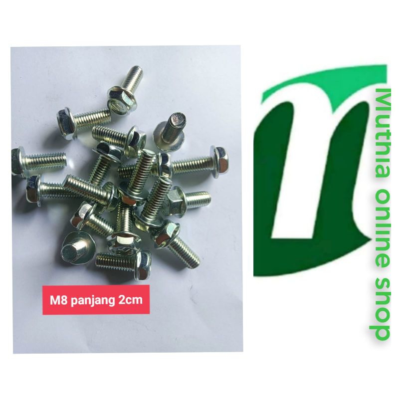 Jual baut Flange bolt M8 panjang 2cm | Shopee Indonesia