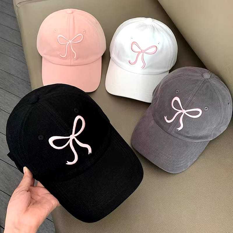 Jual Topi Baseball Ribbon Bow (Bordir) | Shopee Indonesia