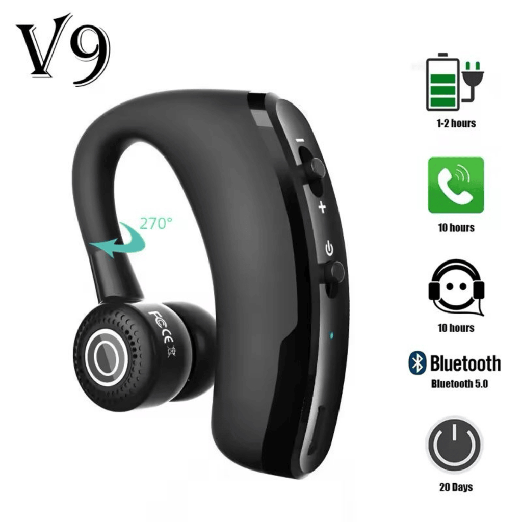 Jual V9 Single Ear Earphone Bluetooth Long Standby Business Wireless Headphone Headset Sports ...