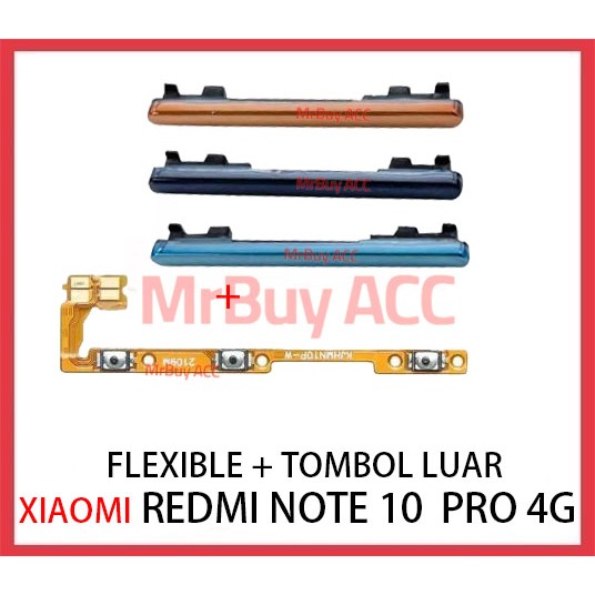 Jual Fullset Flexible On Off Volume + Tombol Luar Xiaomi Redmi Note 10 Pro 4G | Shopee Indonesia