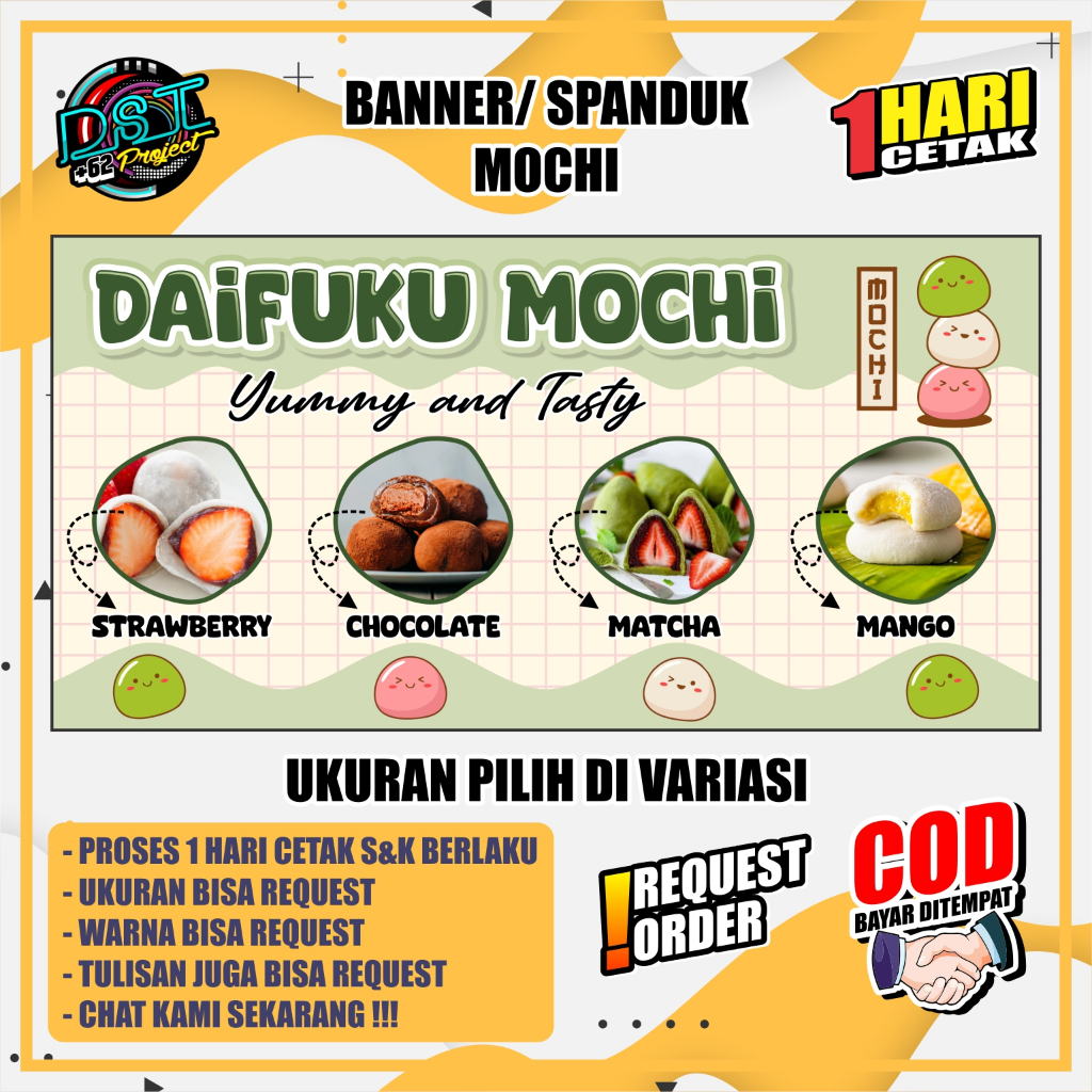 Jual BANNER / SPANDUK Daifuku MOCHI moci | Shopee Indonesia
