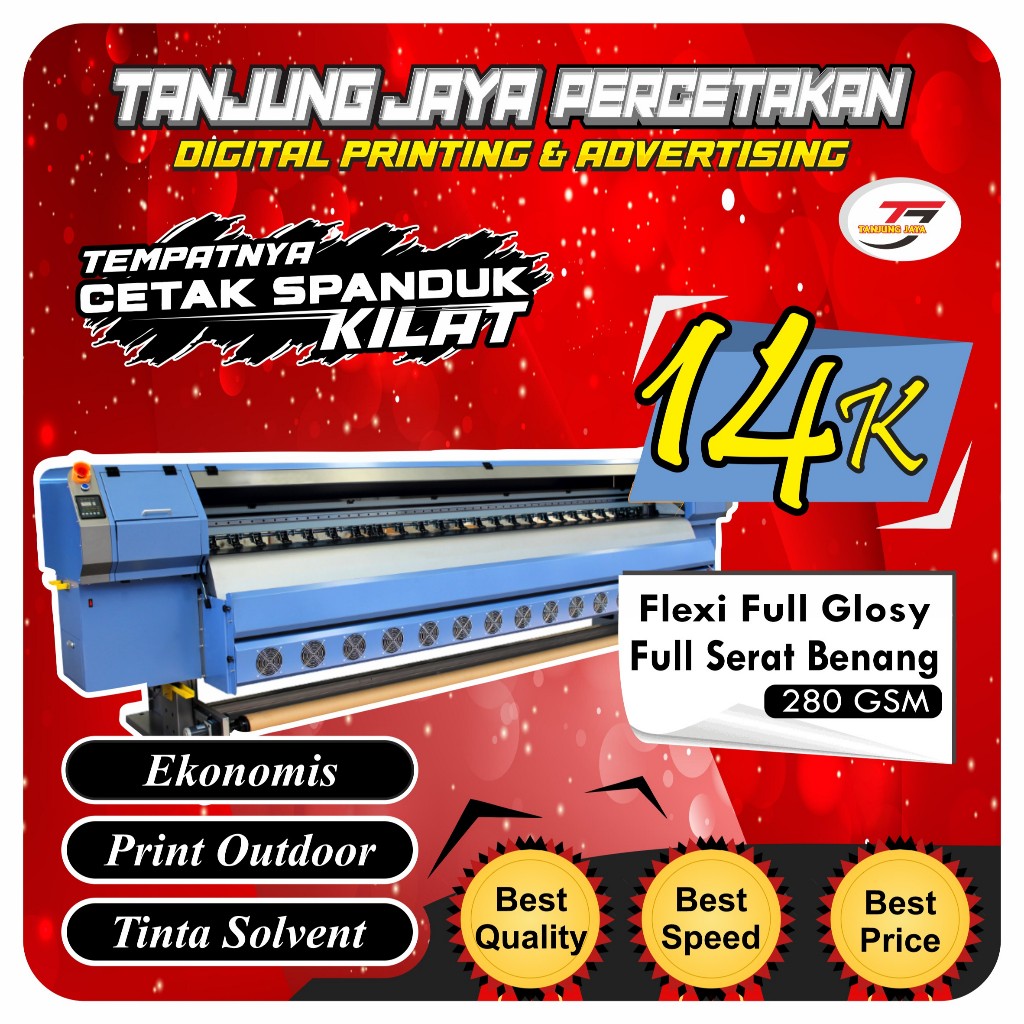 Jual CETAK SPANDUK BANNER Flexi Frontlite China 280gsm Banner Spanduk Baliho Termurah Full ...