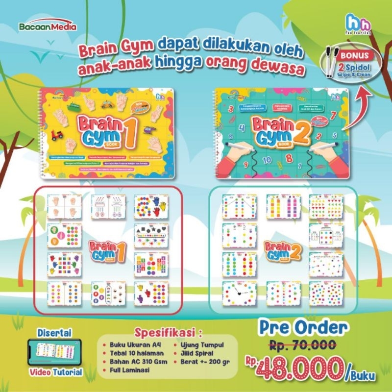 Jual BRAIN GYM BOOK 1 PERMAINAN ANAK EDUKATIF | Shopee Indonesia