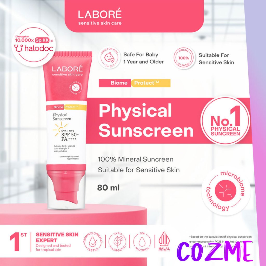 Jual LABORE Biome Protect Physical Sunscreen SPF 50+ PA++++ 80mL ...