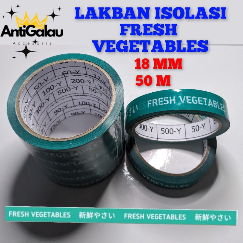 Jual LAKBAN SAYUR FRESH VEGETABLE 18MM x 50M ISOLASI BUAH SELOTIP TAPE ...