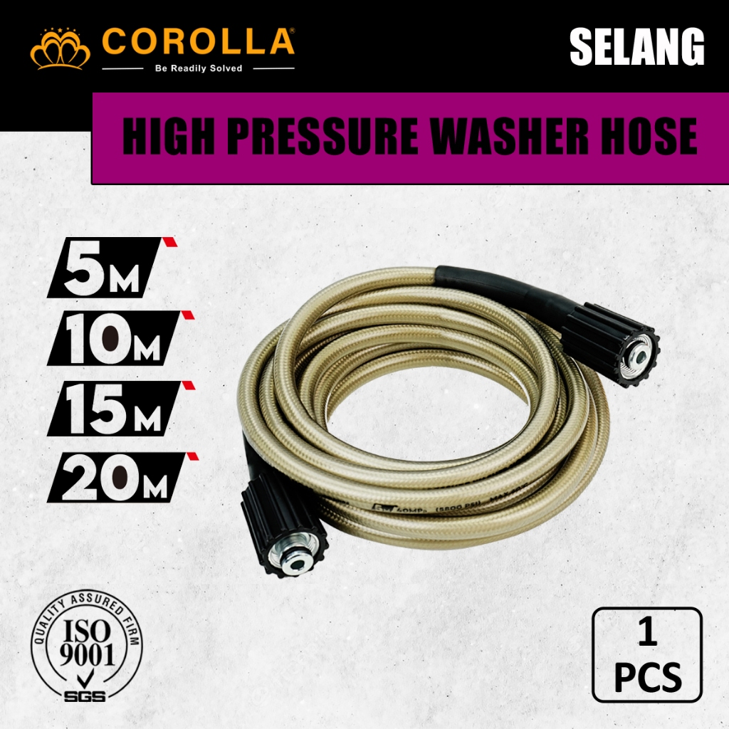 Jual Corolla Selang Pressure Washer Machine Panjang 5m/10m/15m/20m ...
