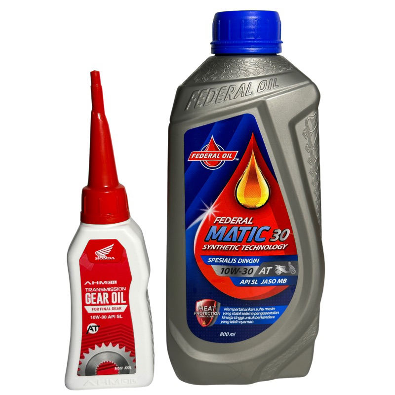 Jual PAKET HEMAT FEDERAL MATIC SILVER 800ML DAN OLI GEAR AHM 120ML ...