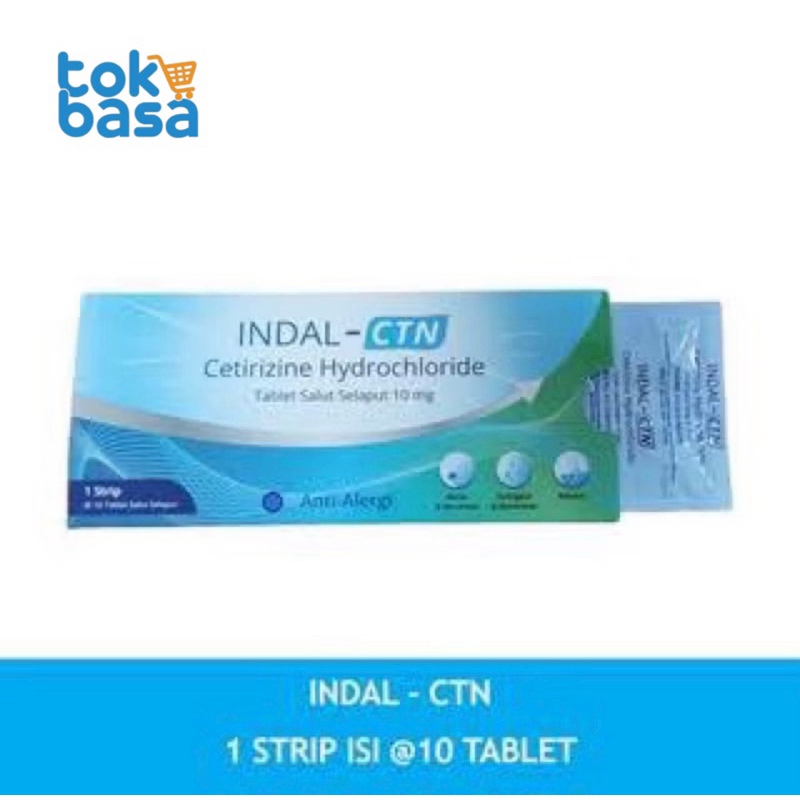 Jual Indal CTN Cetirizine Strip isi 10 Tablet - Obat Alergi | Shopee ...