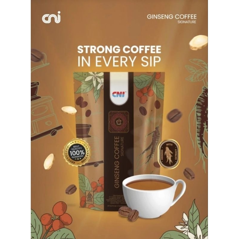Jual CNI Ginseng Coffee Signature Isi 10 Sachet | Shopee Indonesia