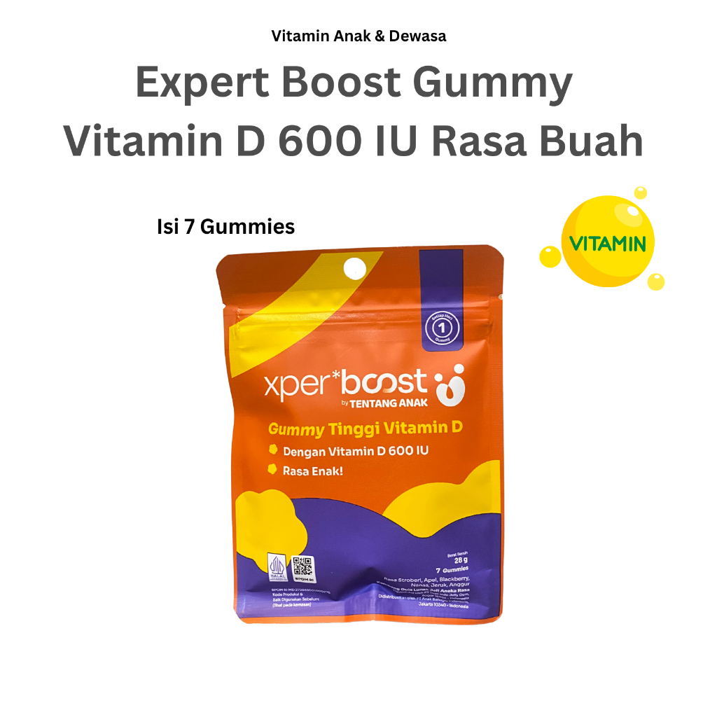 Jual Expert Boost | Gummy Vitamin D 600 IU isi 7 Pcs | Shopee Indonesia