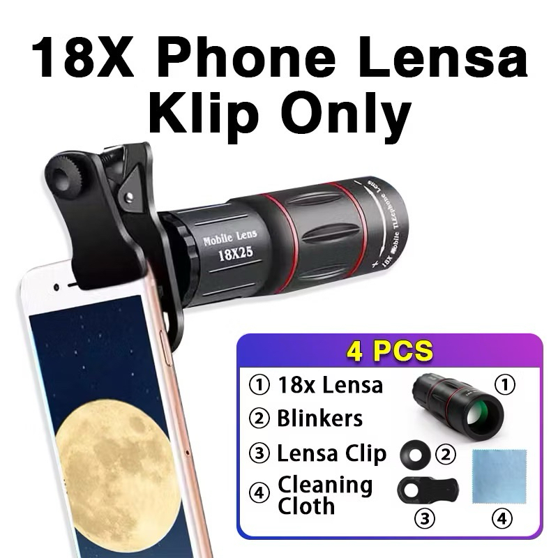 Jual APEXEL 18X Lens Kamera Tele Zoom HP ZOOM Lensa Universal 18X ...