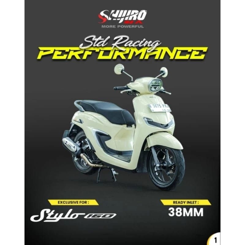 Jual KENALPOT STANDAR RACING SHIJIRO TYPE PERFORMANCE BLACK FOR HONDA ...