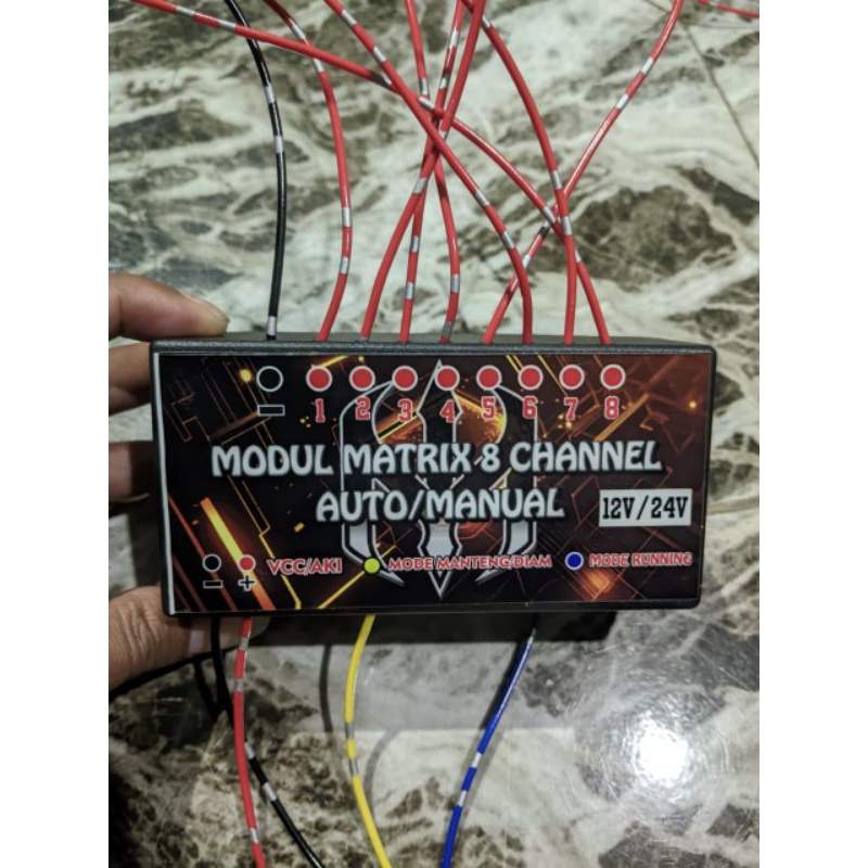Jual modul lampu matrix ala-ala 8 chanel, auto dan manual 12/24 Volt ...
