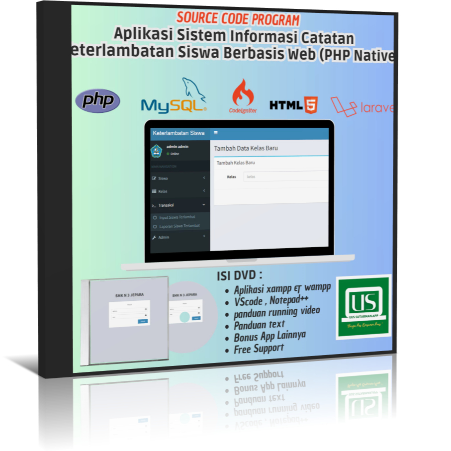 Jual Aplikasi Sistem Informasi Catatan Keterlambatan Siswa Berbasis Web ( php dan boostrap ...