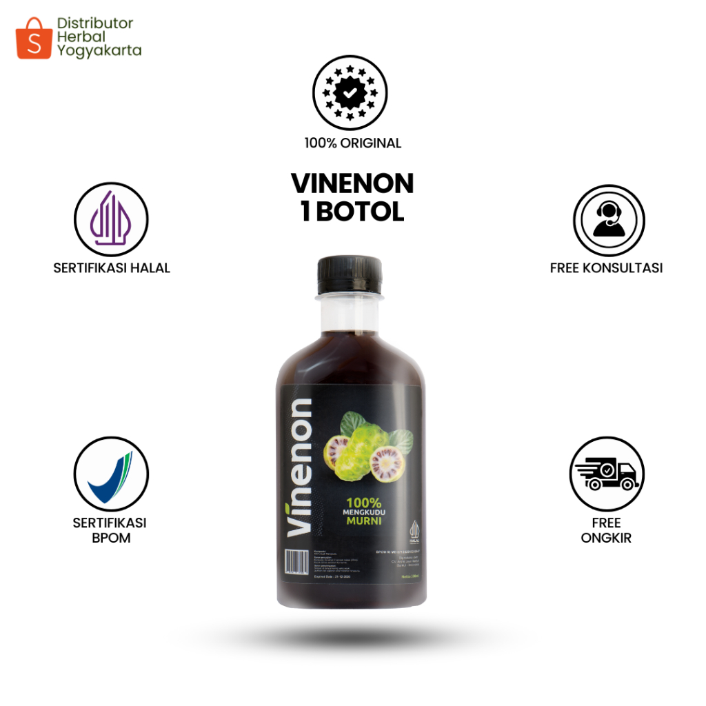 Jual VINENON Cuka Mengkudu - Ampuh Kecilkan Batu Ginjal , Asam Urat ...