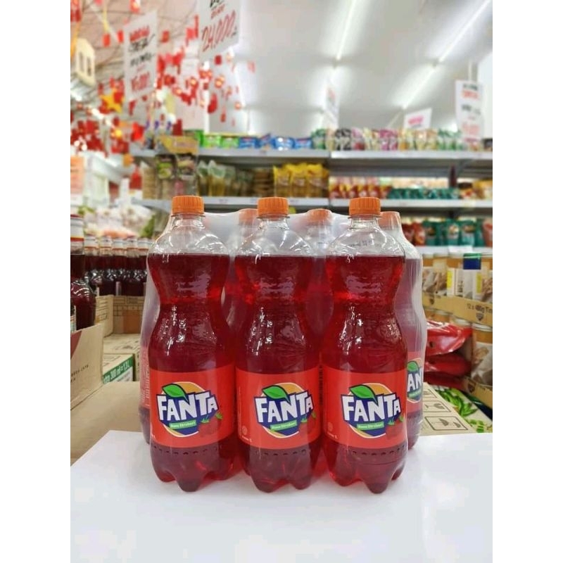 Jual Fanta strawberry 1 Liter 1krat isi 12botol | Shopee Indonesia