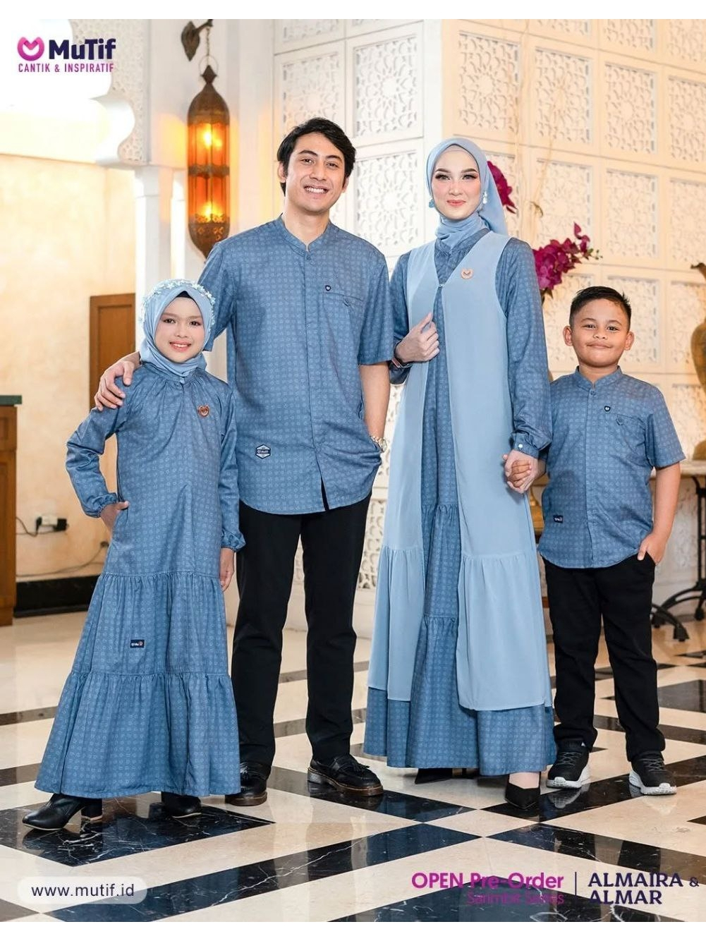 Jual Sarimbit Mutif Almaira Almar - Adriatic Blue | Shopee Indonesia