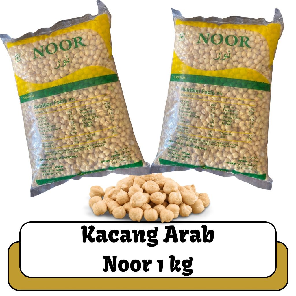 Jual KACANG ARAB NOOR 1 KG I CHICKPEAS GURIH DAN RENYAH KAYA VITAMIN ...