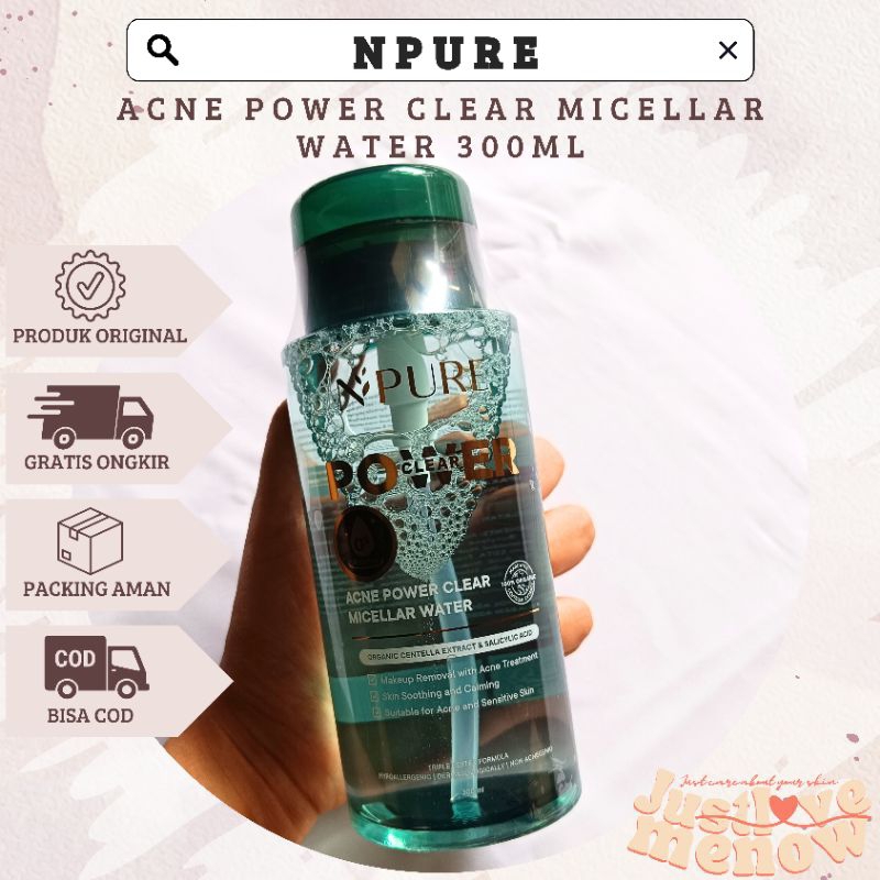 Jual [NEW] NPURE ACNE POWER CLEAR MICELLAR WATER 300ML | Shopee Indonesia