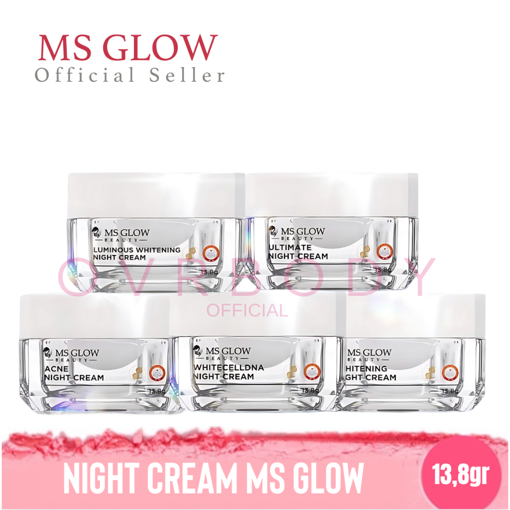 Jual NIGHT CREAM MS GLOW/ULTIMATE/ACNE/WHITENING/LUMINOUS CREAM ...