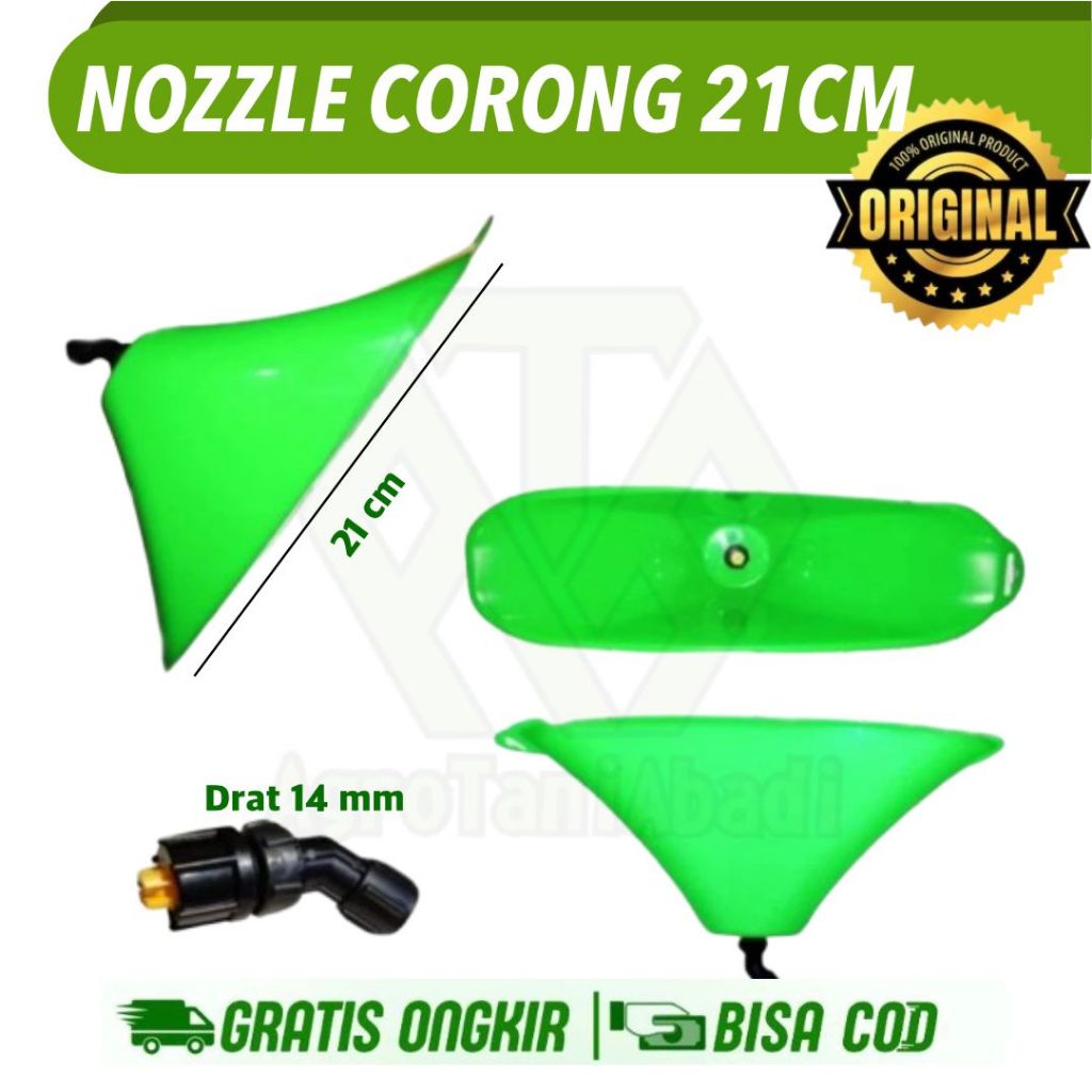 Jual Nozzle Spuyer corong anti angin 21cm drat 14mm tangki sprayer ...