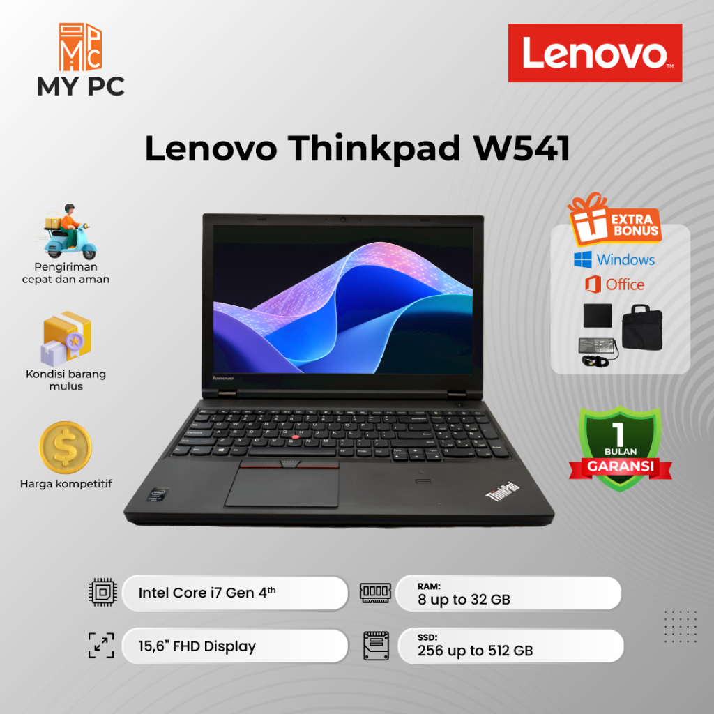 Jual Lenovo Thinkpad W541 Core i7 GEN4 - 15,6" | Shopee Indonesia