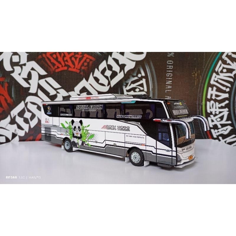 Jual Miniatur Bus Kids Panda JB5 Baik Rasa Mainan Basuri Pajangan ...