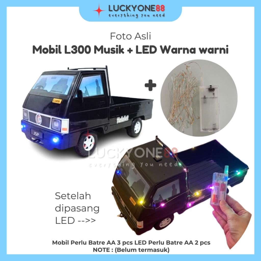 Jual MAINAN Anak MUSIK TELOLET LED Mobil Pick Up L300 UKURAN BESAR ...