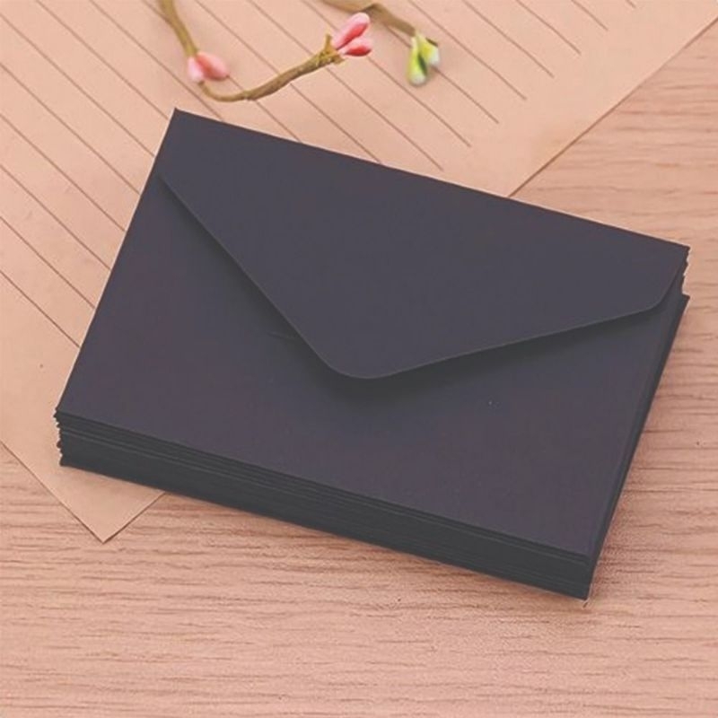 Jual Amplop Hitam A5 A6 BT AT Aesthetic Hitam Polos Greeting Card Kartu ...