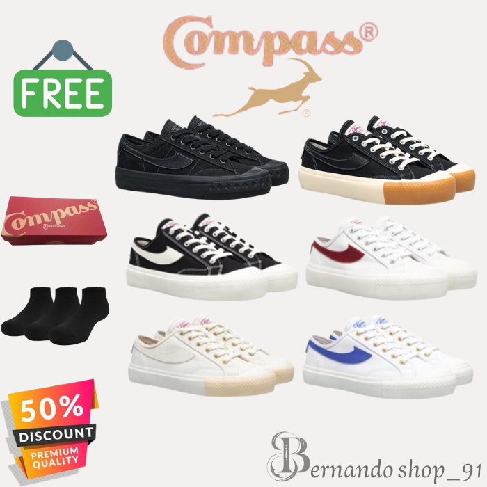 Jual Sepatu Compass Gazelle Low Sneakers Lokal Casual Pria dan Wanita ...