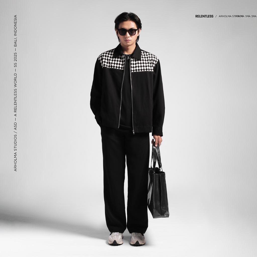Jual Arholma Studios - Zip Jacket 'Marcello' Black | Shopee Indonesia