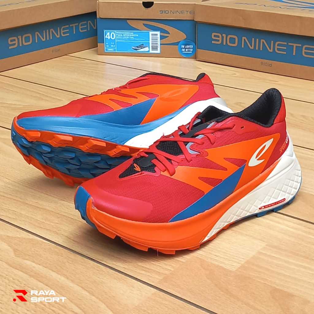 Jual 910 NINETEN YUZA SPEEDGOTH MERAH CREAM TEAL SEPATU TRAIL RUNNING ...