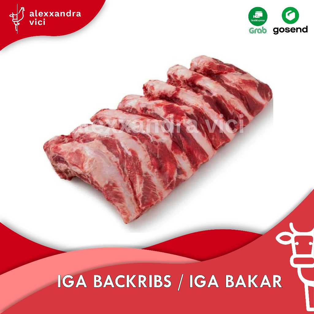Jual Daging Iga Sapi / Iga Back Ribs / Iga Bakar @1kg-1,2kg | Shopee ...