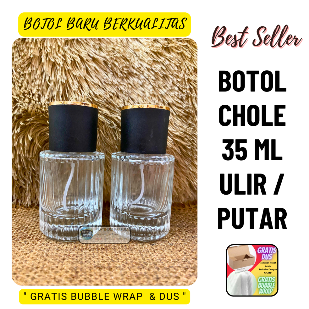 Jual ( PCS ) BOTOL PARFUM CHLOE 30 ML TUTUP HITAM DRAT ULIR - BOTOL ...