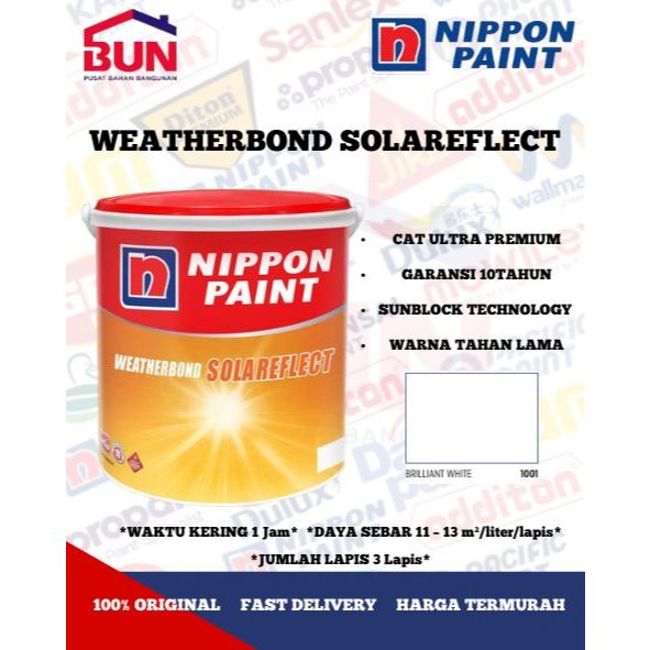 Jual NIPPON WEATHERBOND SOLAREFLECT BRILLIANT WHITE KEMASAN 20 LITER ...