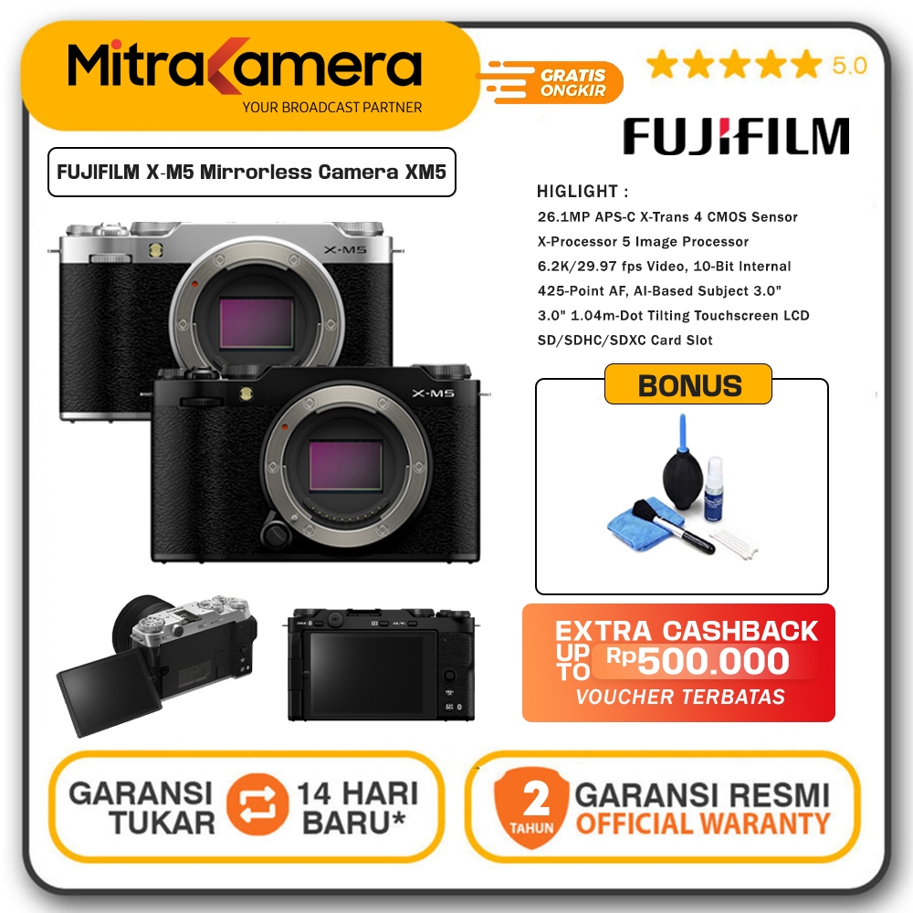 Jual FUJIFILM X-M5 Mirrorless Camera XM5 | Shopee Indonesia