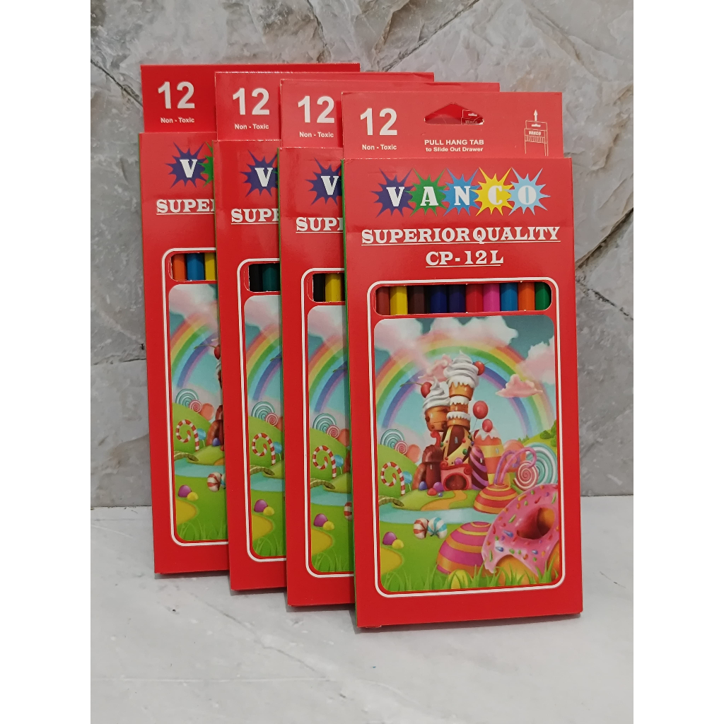 Jual SATU SET ( 12 WARNA ) Colour Pencil Pensil Warna Vanco CP - 399 12 ...