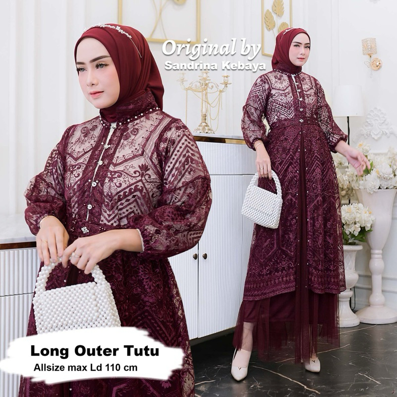 Jual TERBARU OUTER HARI RAYA/LONG OUTER+Rok TUTU/OUTER KONDANGAN MODERN ...