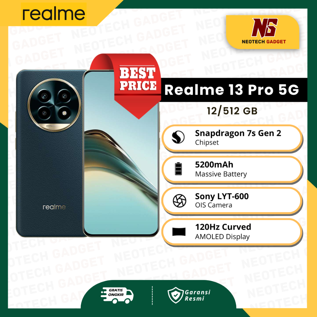 Jual REALME 13 Pro 12+256 GB (3x Sony Periscope OIS Camera | Dual 50MP ...