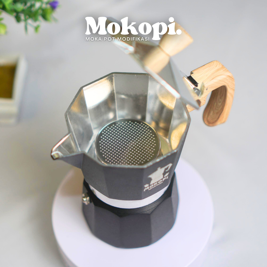 Jual [Premium] Moka pot modifikasi from Mokopi. upgrade basket 51mm 2 ...