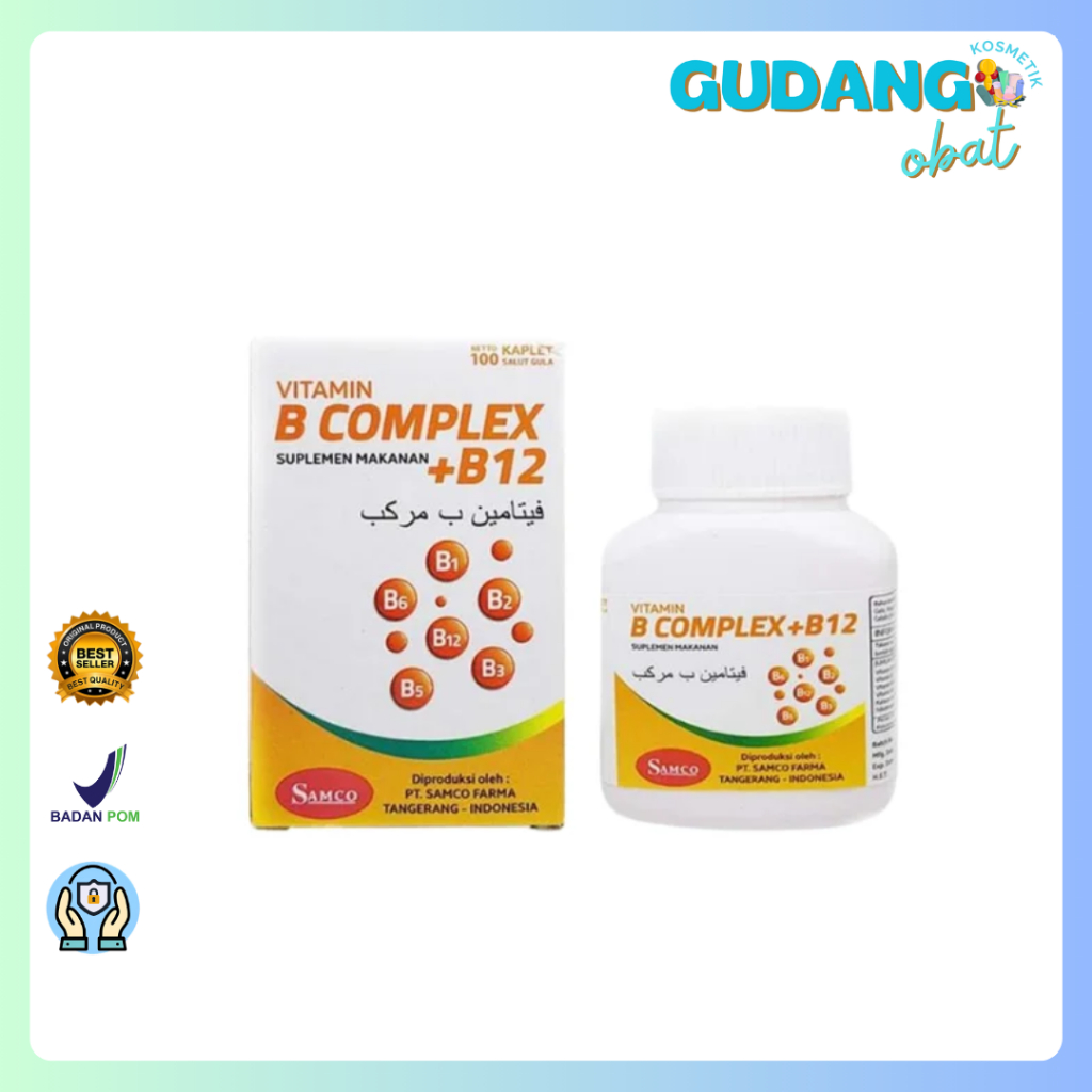 Jual Vitamin B Complex + B12 ( SAMCO ) BOTOL 100's | Shopee Indonesia