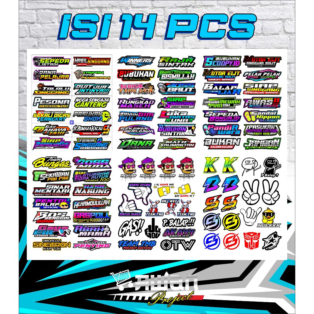 Jual Stiker kata kata pack/set terbaru viral isi 14pcs | Shopee Indonesia
