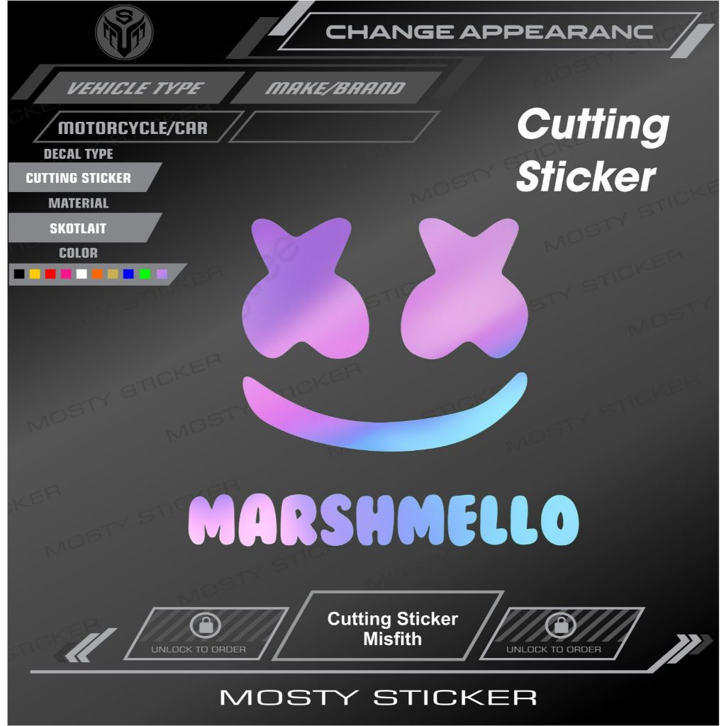 Jual cutting sticker marshmello | Shopee Indonesia