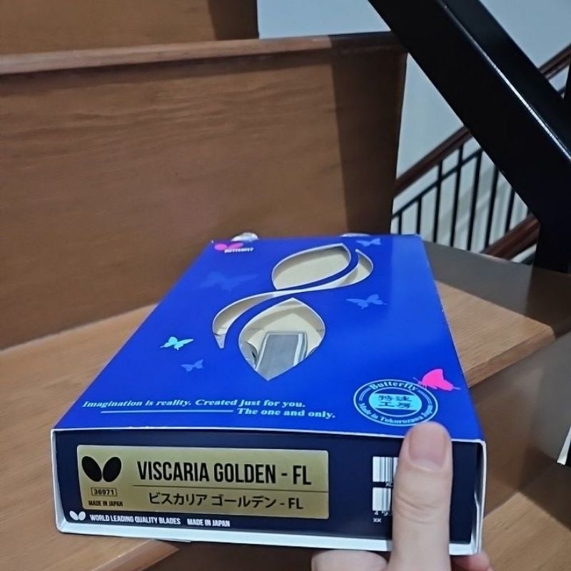 Jual Butterfly Viscaria Golden FL handle blade bat tenis meja table ...