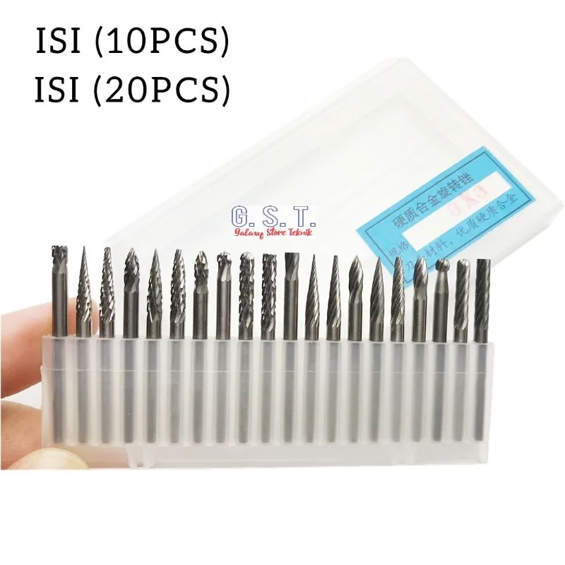 Jual mata bor cuner tuner 3×3×38mm full carbide mata porting rotary ...