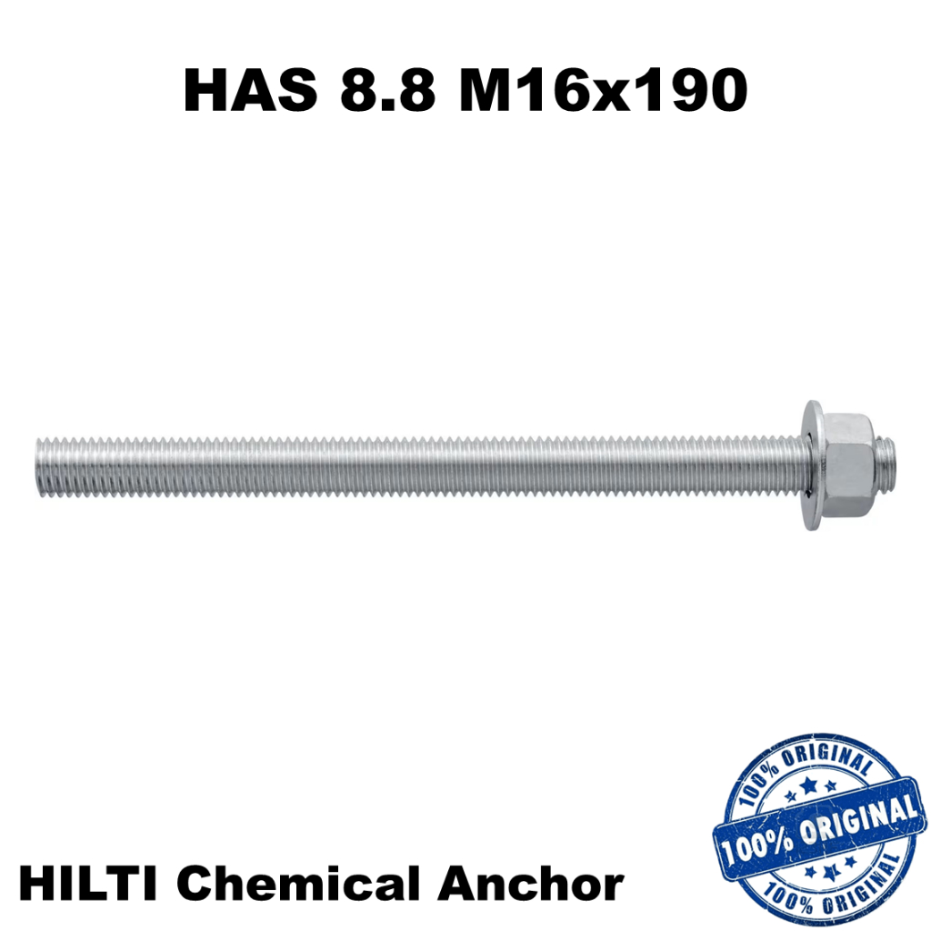 Jual Angkur HILTI HAS 8.8 M16x190 | HILTI Chemical Angkur | Shopee ...