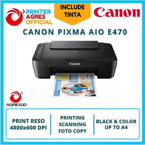 Jual CANON PIXMA E470 ALL IN ONE PRINTER WIRELLES WIFI PRINT, SCAN ...